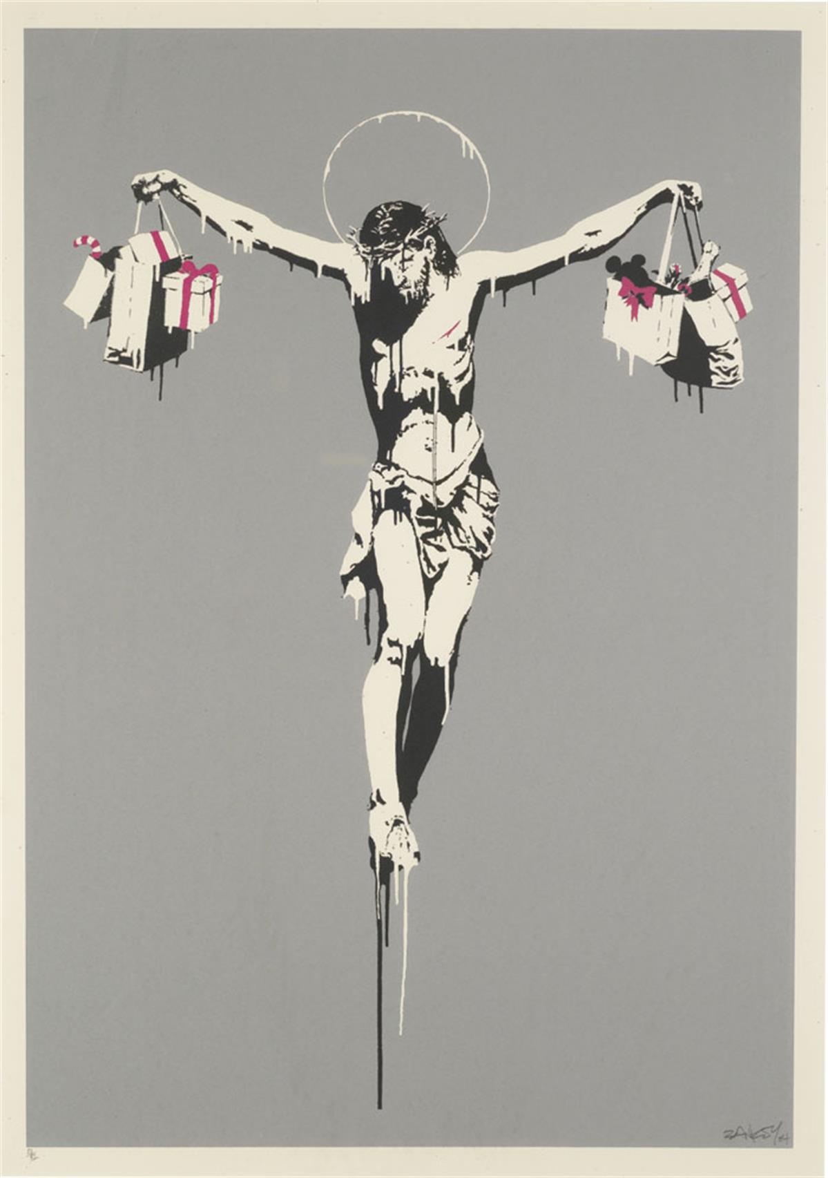 Banksy Christ With Shopping Bags